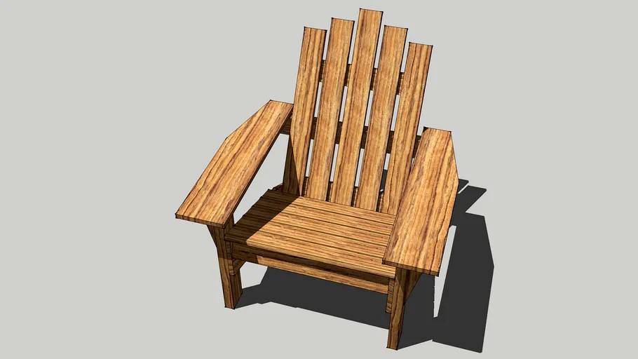 Basic Adirondack Chair 3d model