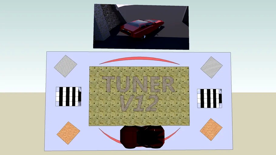 TUNER V12's logo by 2cool 3d model