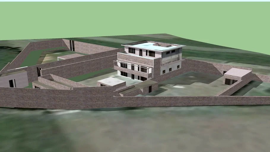 Osama bin Laden compound 3d model