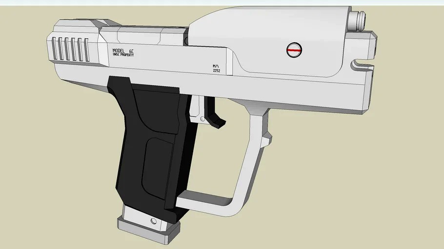 M6G Personal Defence System (Halo 3 pistol) 3d model