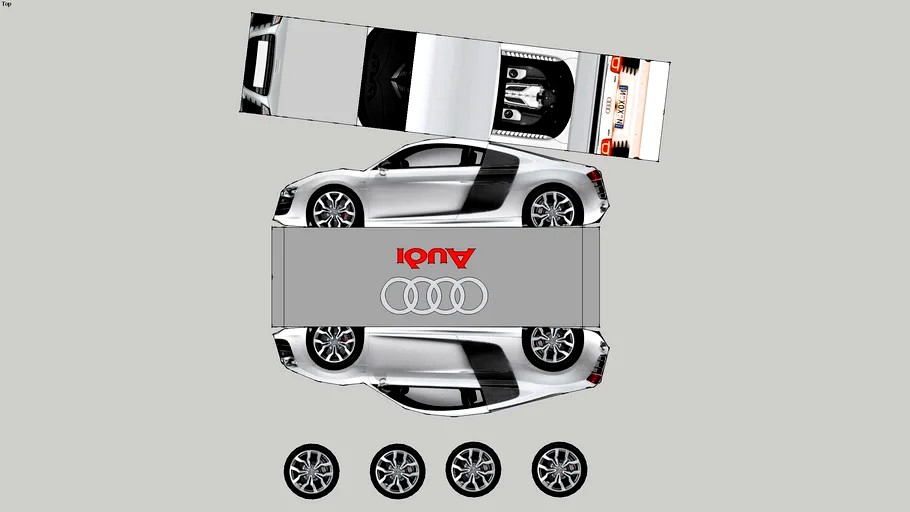 Audi R8 papercraft 3d model