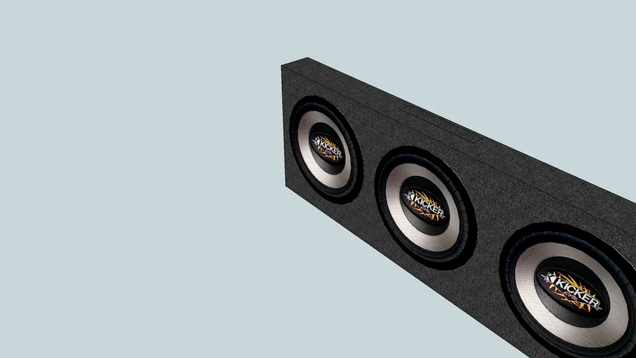 3 12 inch shallows in a ported box 3d model