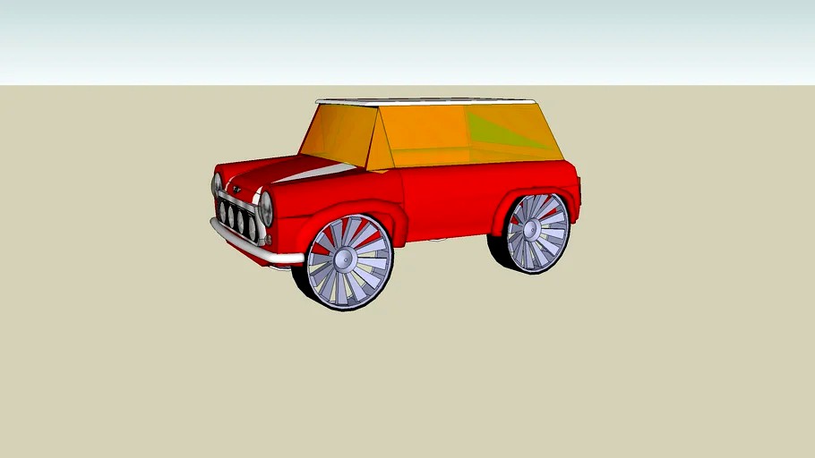 crazy car 3d model