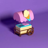 Sorbetero / Ice Cream Push Cart / Philippines 3d model
