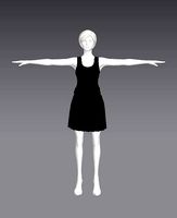 Woman T-Pose V2 3d model