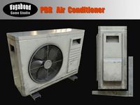 5 Low Poly Air Conditioner Condenser with 4K PBR textures 3d model