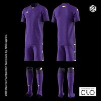 Macron Football Kit for CLO3D-Marvelous Designer model
