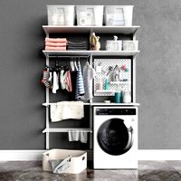 ikea wall module algot 13 washing machine laundry set 3d model