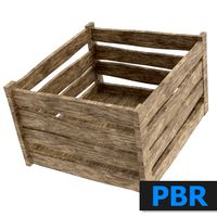 Wooden-crate-game-ready-pbr-textures 3d models