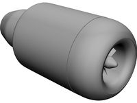 Jet Engine KJ66 3D CAD Model