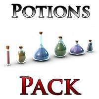 Low Poly Potion Pack 3d model