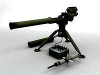 Towed Multiple Rocket Launcher 3d model