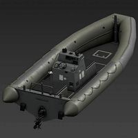 Complated Military Rhib Boat 3d model